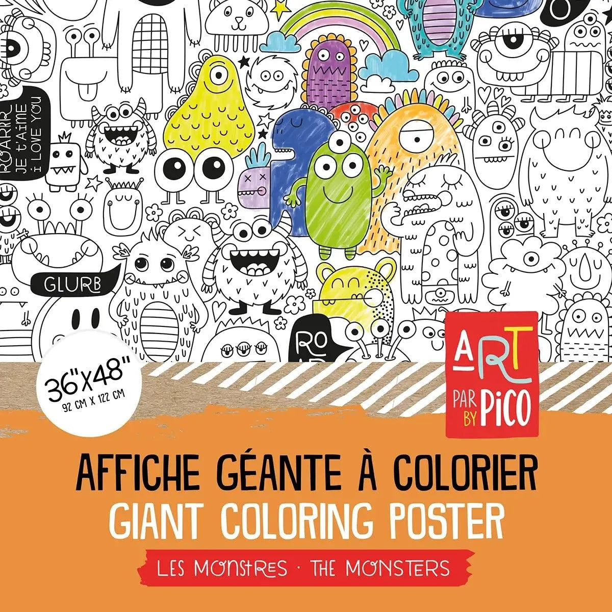 Monsters Coloring Poster | PiCO Tatoo