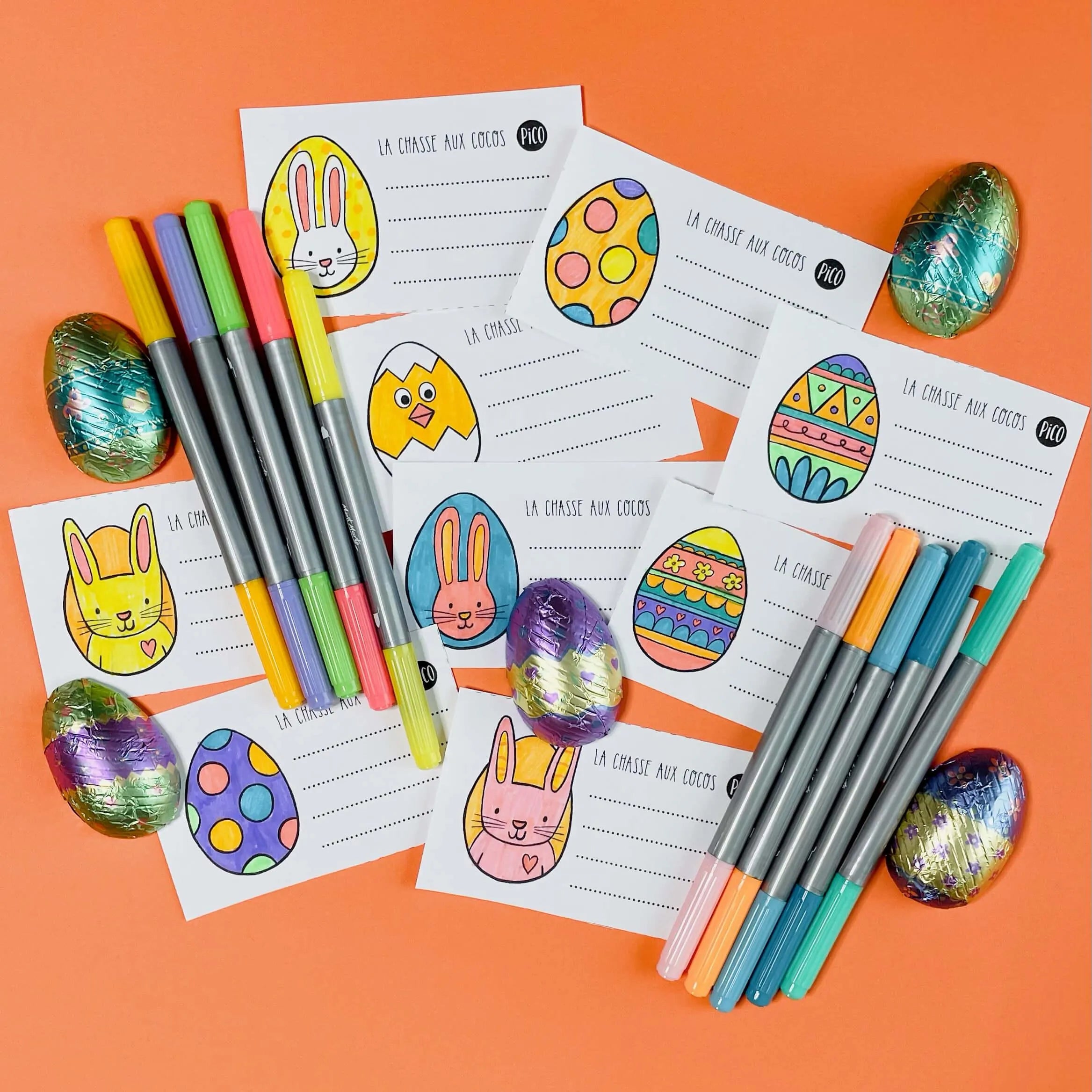 Fun Easter Egg Hunt Coloring Page - Free Printables – PiCO Tatoo