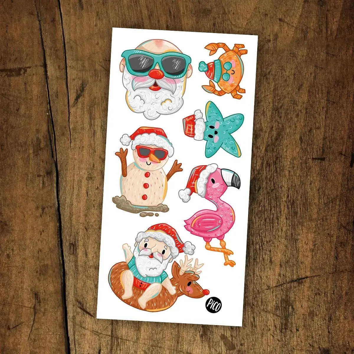 Cute Tattoos – Santa Claus at the Beach | PiCO Tatoo