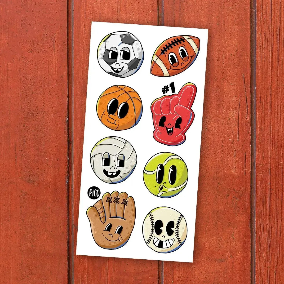 Sports Balls Temporary Tattoos | PiCO Tatoo