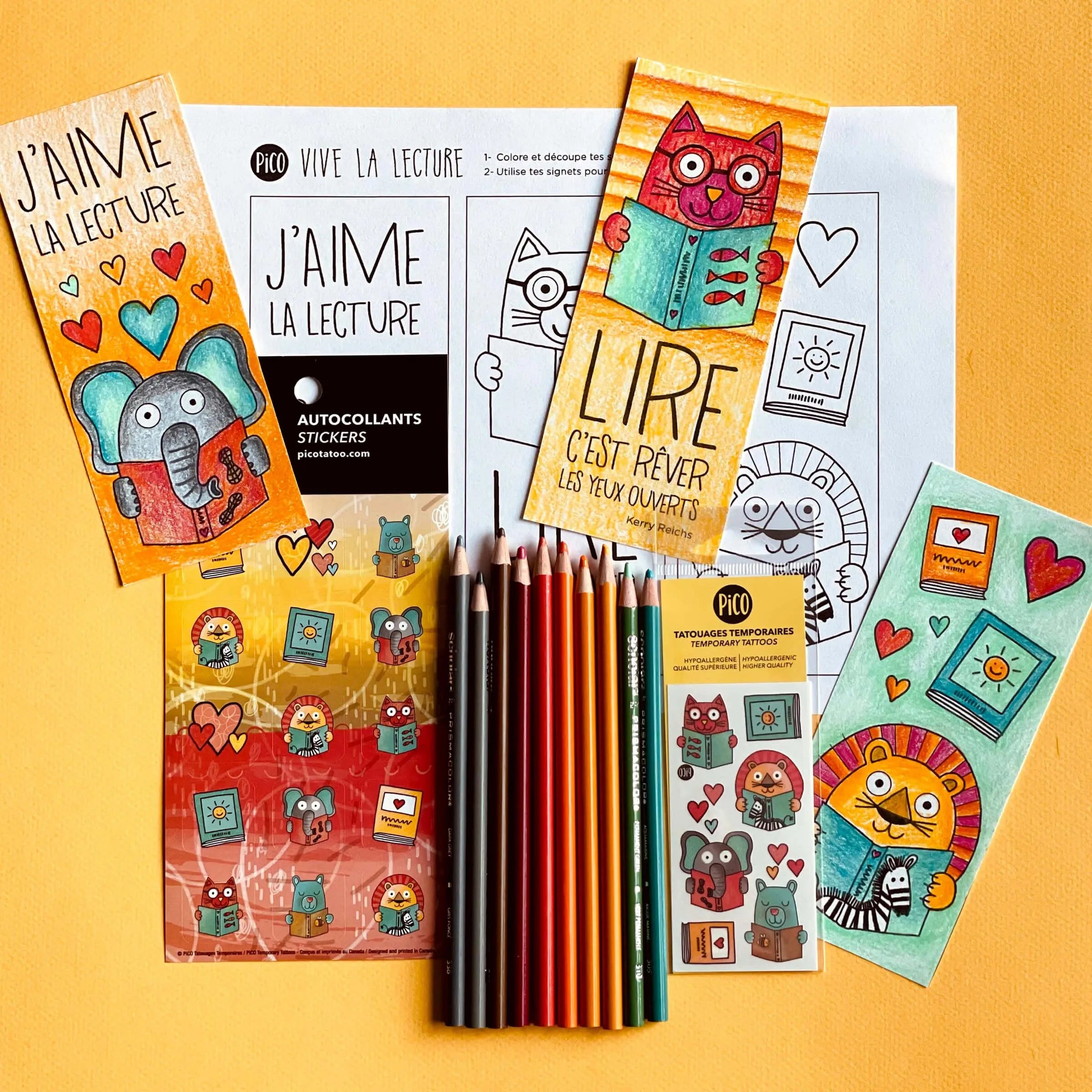 Fun Bookmarks Reading Coloring Page - Free Printables – PiCO Tatoo