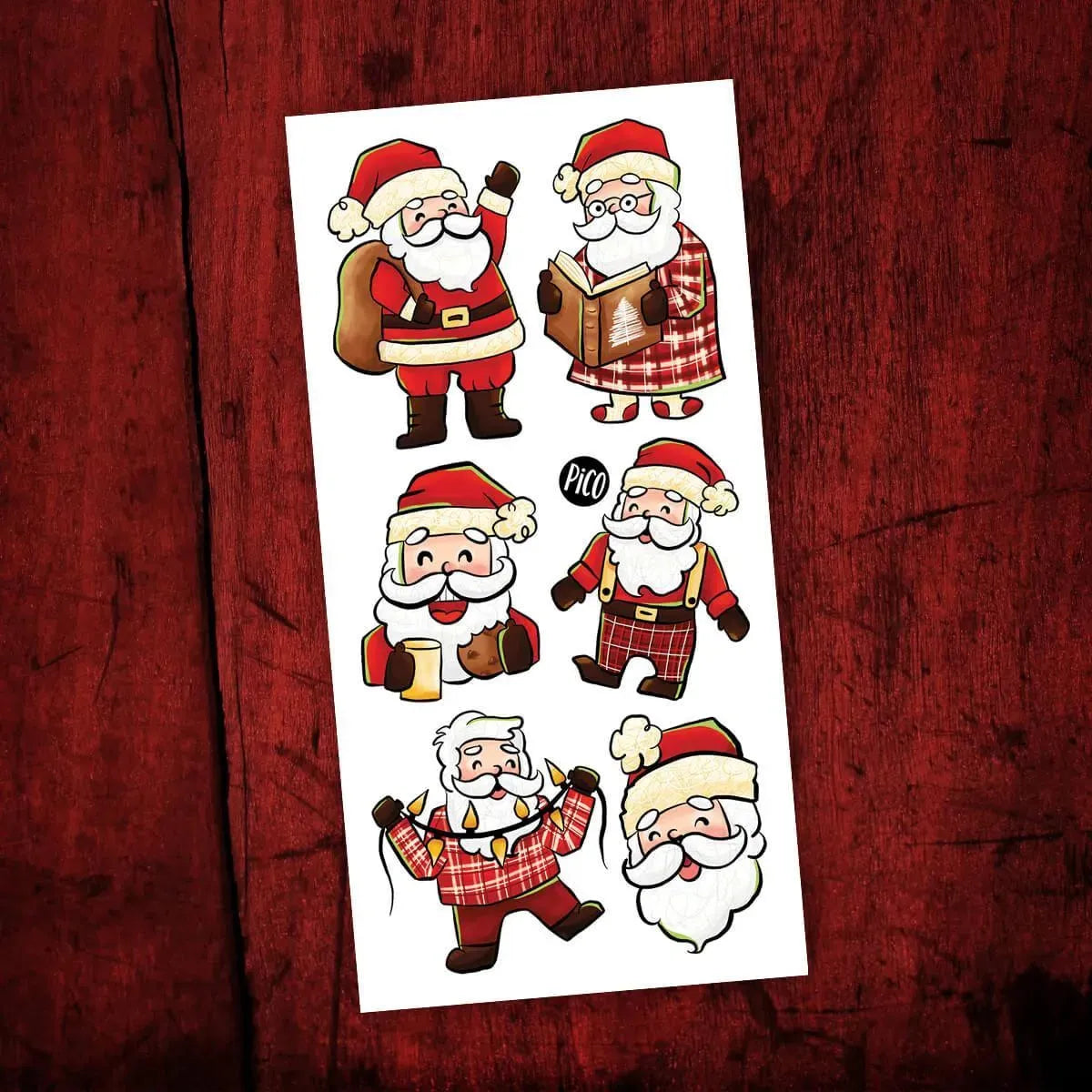 Santa Pajamas Temporary Tattoos for Kids | PiCO Tatoo